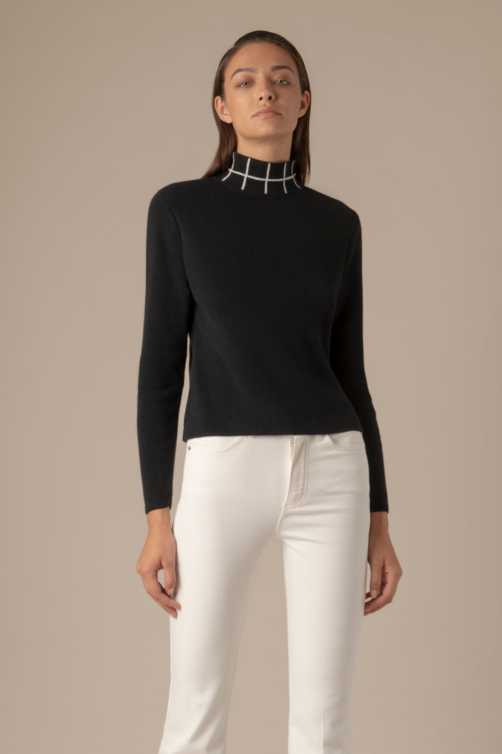 Alexia - Classic plaid turtleneck sweater – Francis Stories